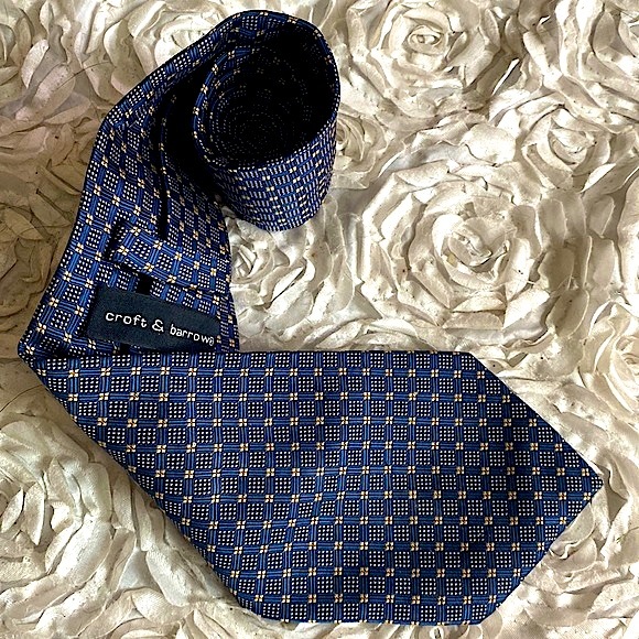 croft & barrow | Accessories | New Croft And Barrow Mens Silk Check Tie ...